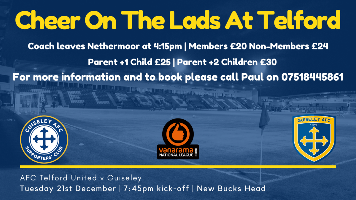 21/22 Away Fan Guide: AFC Telford United | Guiseley AFC