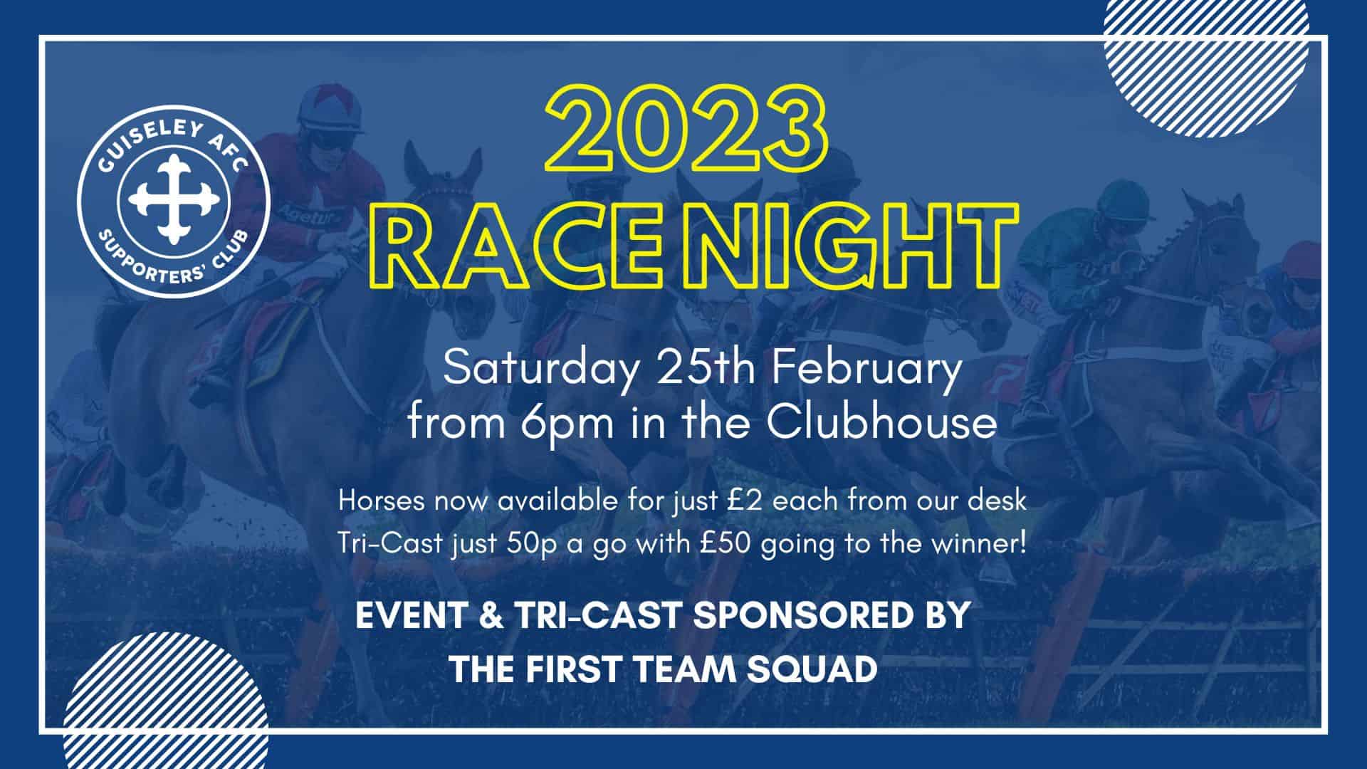 Supporters' Club 2023 Race Night | Guiseley AFC