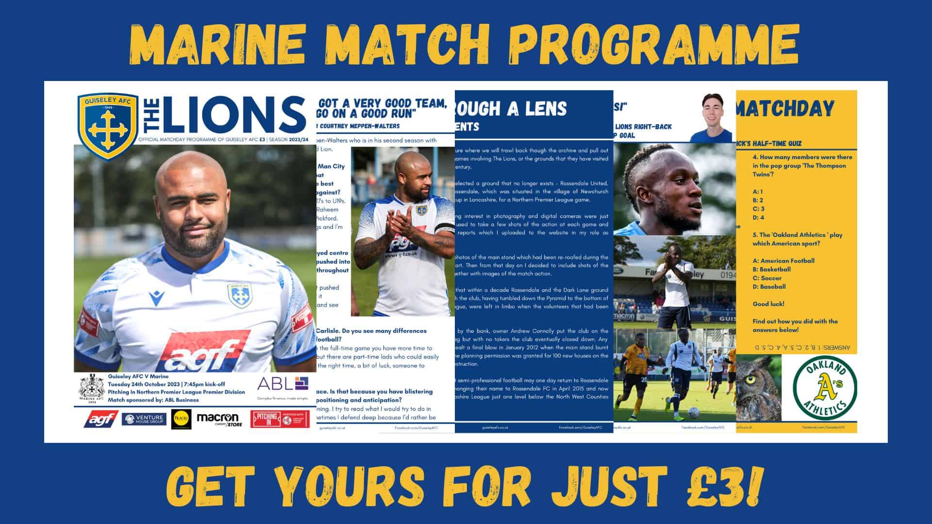 23/24 Matchday Programme Preview: Marine | Guiseley AFC