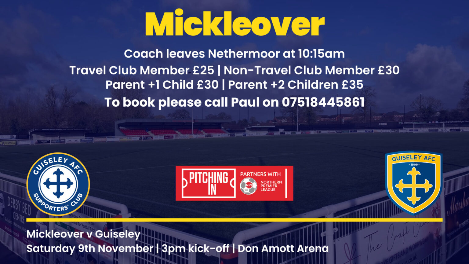 24/25 Away Fan Guide: Mickleover | Guiseley AFC