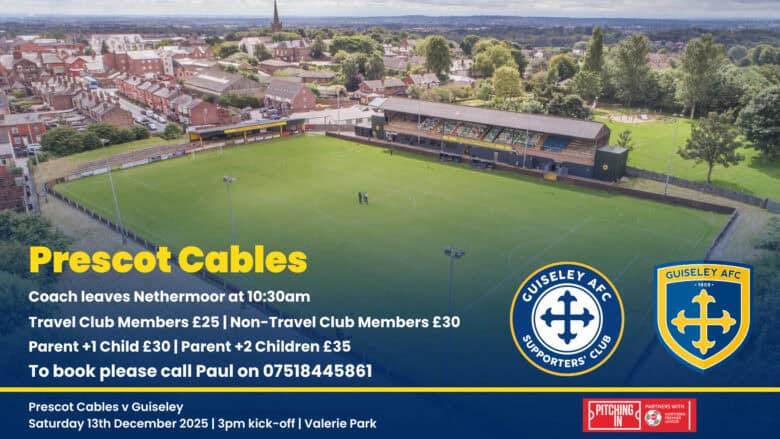 25/26 Away Fan Guide: Prescot Cables | Guiseley AFC